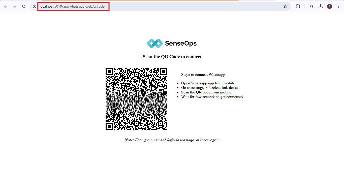 WhatsApp Integration - SenseOps Documentation
